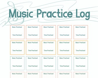 Piano Practice Log Chart - Etsy
