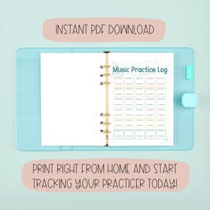 Music Practice Log | Piano Practice Chart, Violin Practice Chart ...