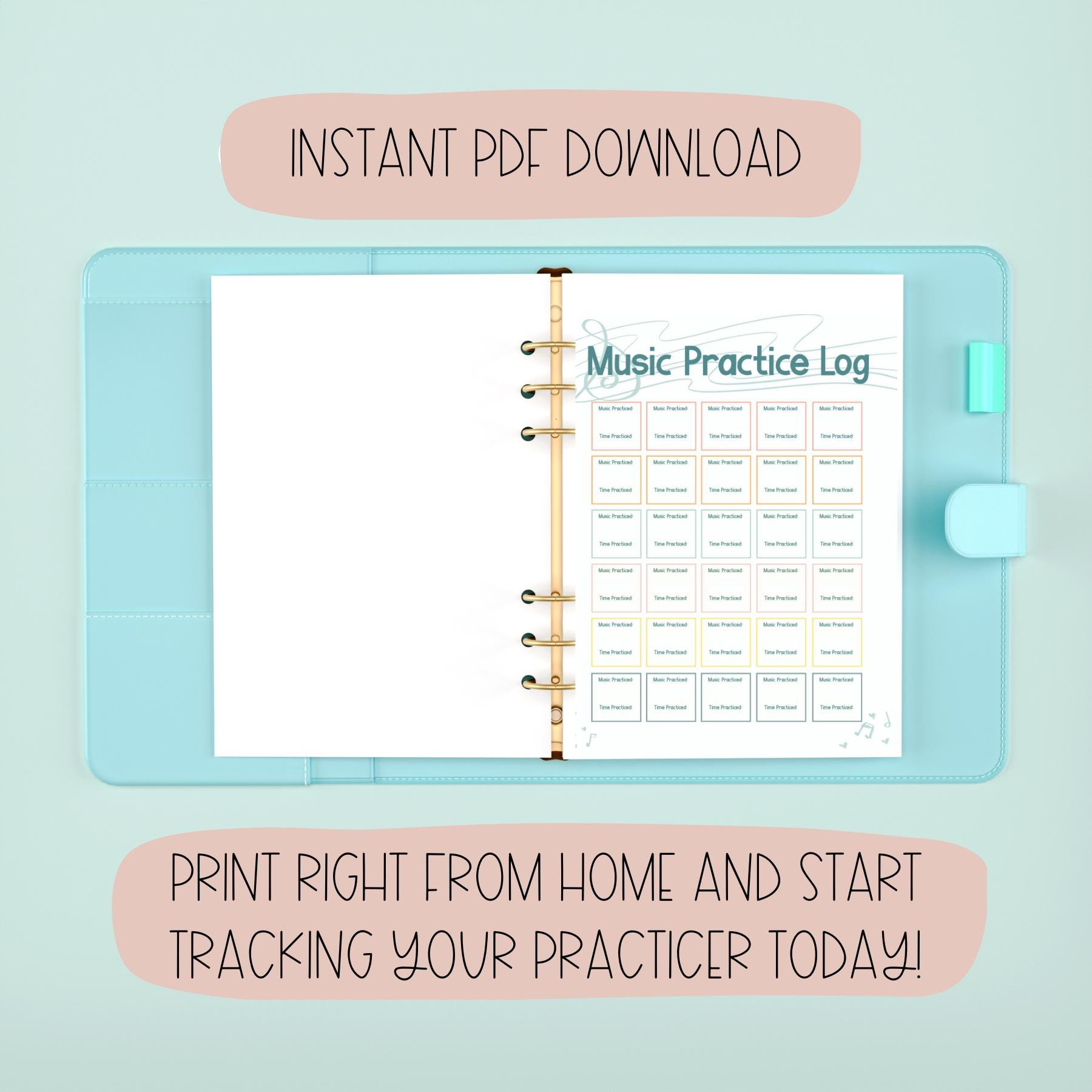Music Practice Log | Piano Practice Chart, Violin Practice Chart ...