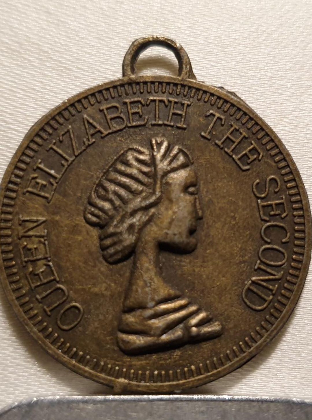 Rare Small Queen Elizabeth the Second 28mm Pendant Medal - Etsy