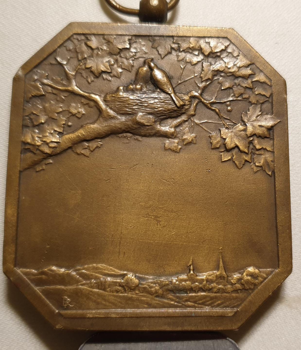 1939 Rare Birth Art Deco Medal Plaque French Bronze 57mm Pendant by ...