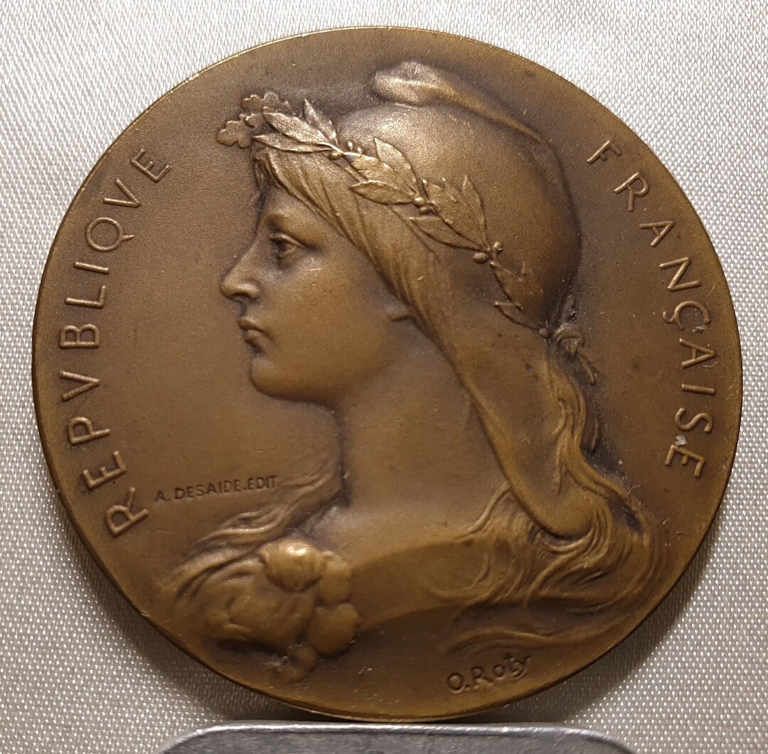 1922 French Marianne 41mm Art Medal by Roty Police Préfecture Social ...