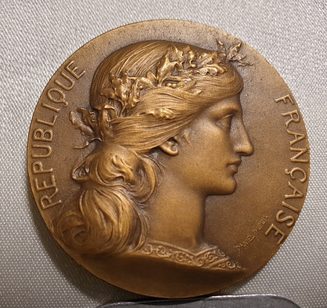 Marianne 36mm French Doctor Art Medal by Dupuis Military Award ...