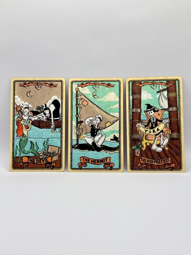 Sailor's Arcana - Tarot Deck Inspired by Popeye and Olive Oyl - Etsy