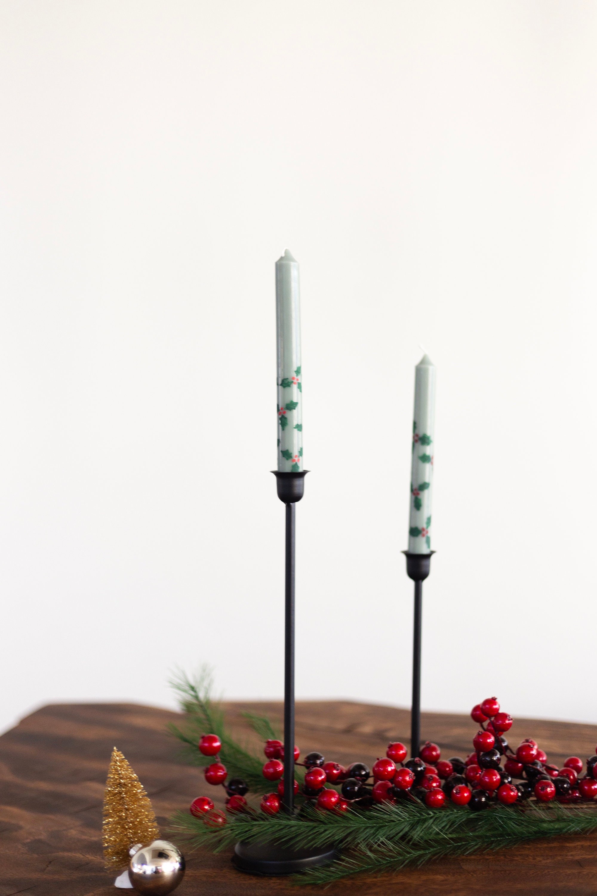Handpainted Christmas Taper Candles, Customized for You! Choose the ...