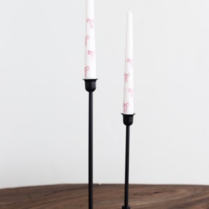 Valentine Candles! Handpainted and Fully Customized to Order! Pink Bows ...