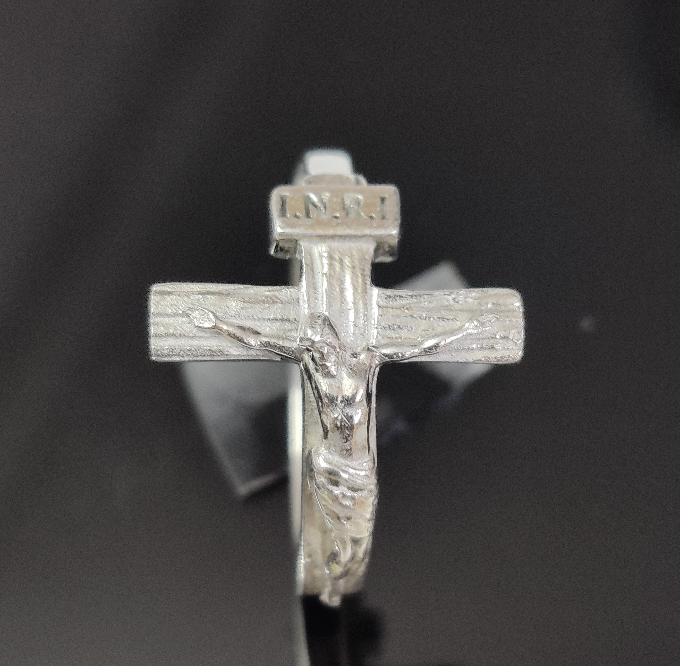 Jesus Crucifix Cross Ring Solid 925 Sterling Silver, Men Ring, INRI ...