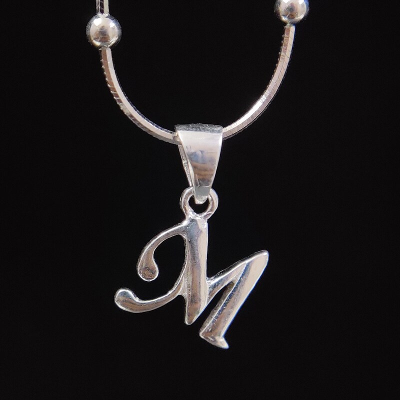 M Necklace - Etsy