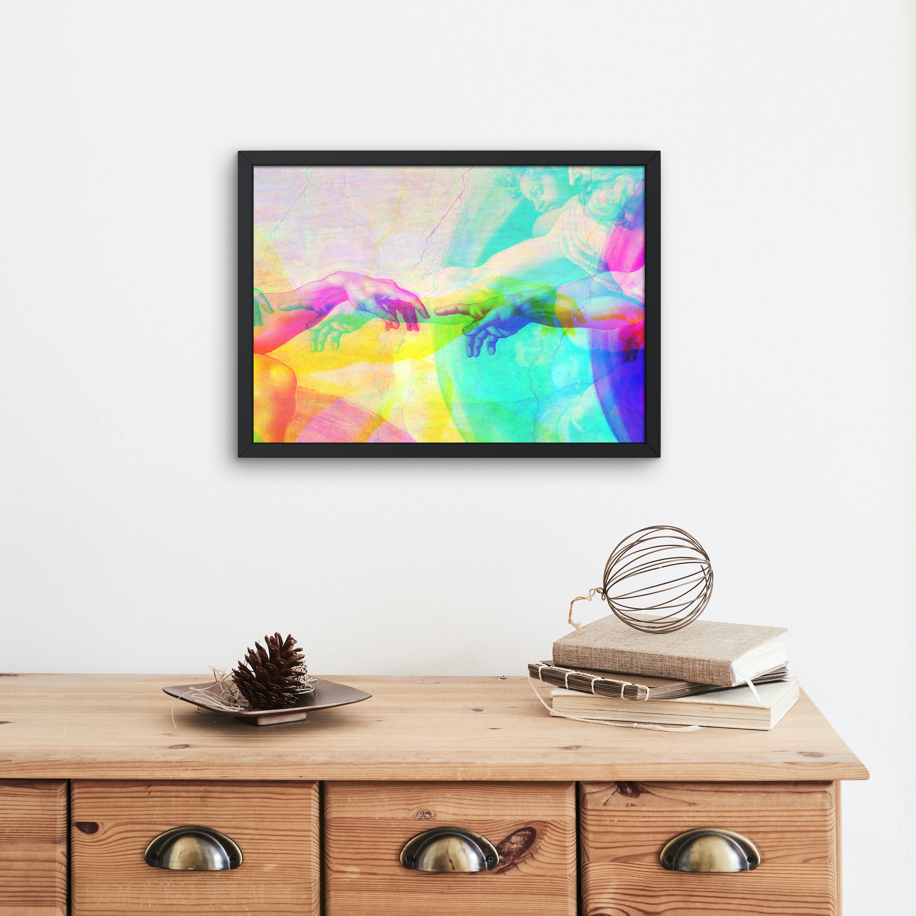 The Creation of Adam Michelangelo 1508-1512 Digital Download Colourful ...