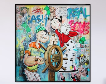 Popeye Graffiti Art - Etsy