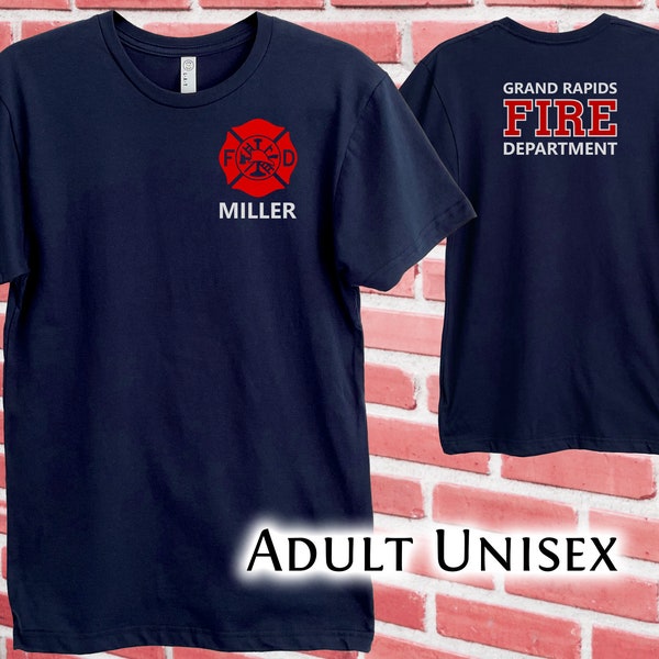 Personalized Fire Department Tshirt - Etsy