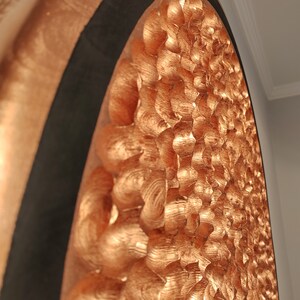 Round Wood Wall Sculpture - Wall Decoration With Abstract Design ...