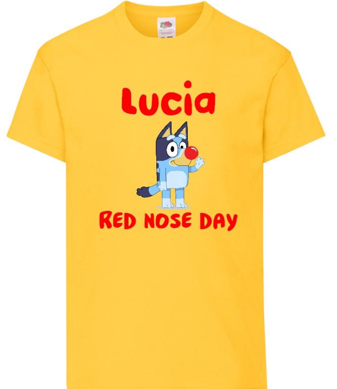 Red Nose Day T Shirt 2025 Bluey Dress up Day for School Nursery ...