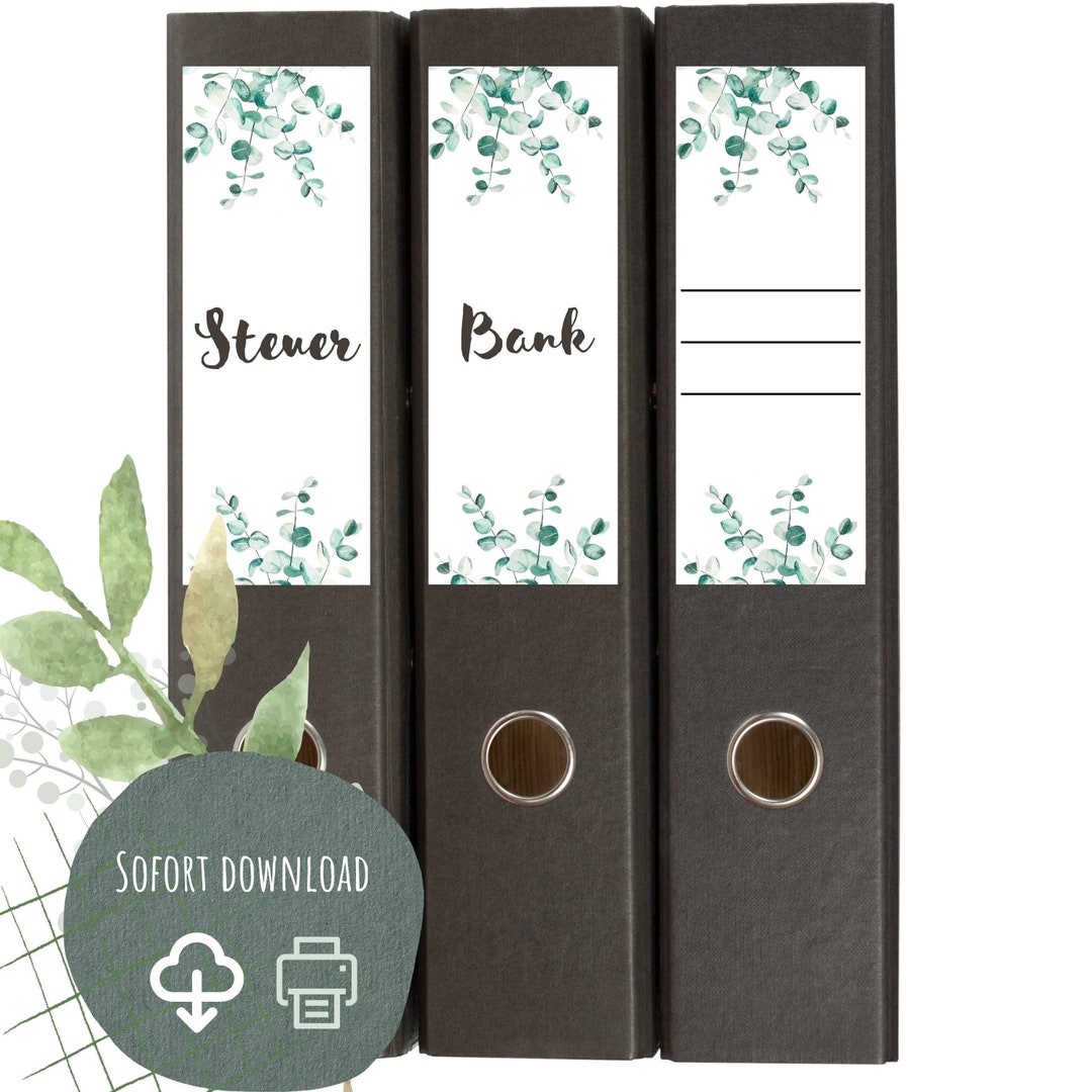 HERMA 12901 Folder Spine to Edit and Print Yourself, Eucalyptus ...