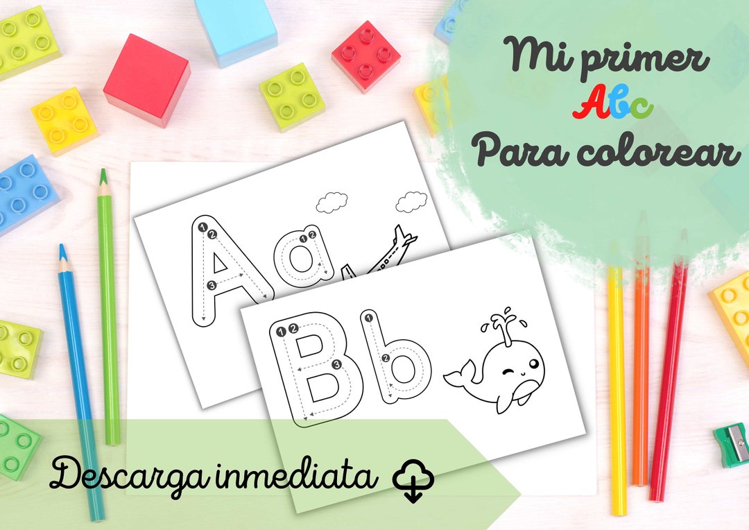 Abecedario Para Colorear, Imprimible, Mi Primer Abc, Actividades Para ...