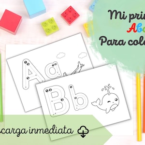 Abecedario Para Colorear, Imprimible, Mi Primer Abc, Actividades Para ...