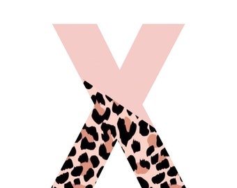 Cheetah and Pink Alphabet Letters Upper Case D Only PNG - Etsy