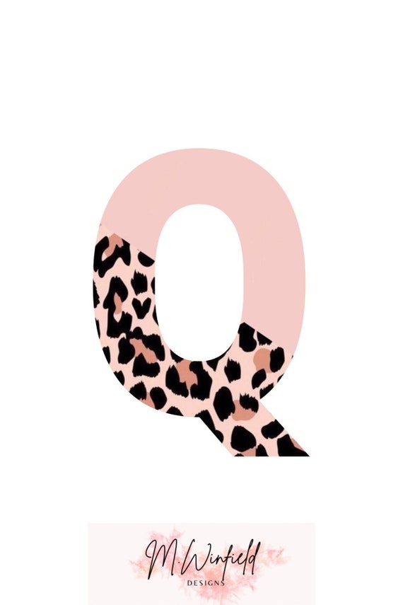 Pink Cheetah Letters