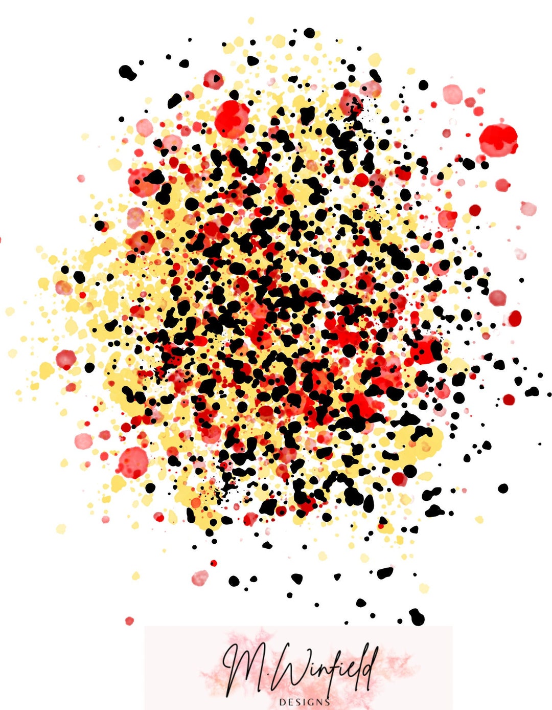 Paint Splatter, Red/yellow/black, Background, PNG, Digital File - Etsy