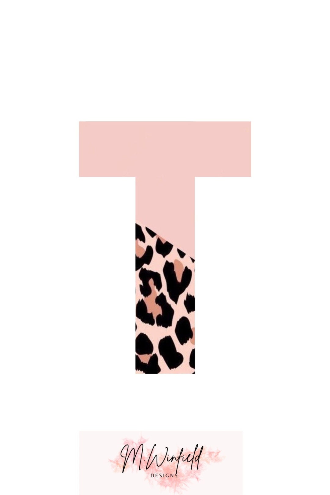 Cheetah and Pink Alphabet Letters, Upper Case T Only, PNG File, Digital Download - Etsy