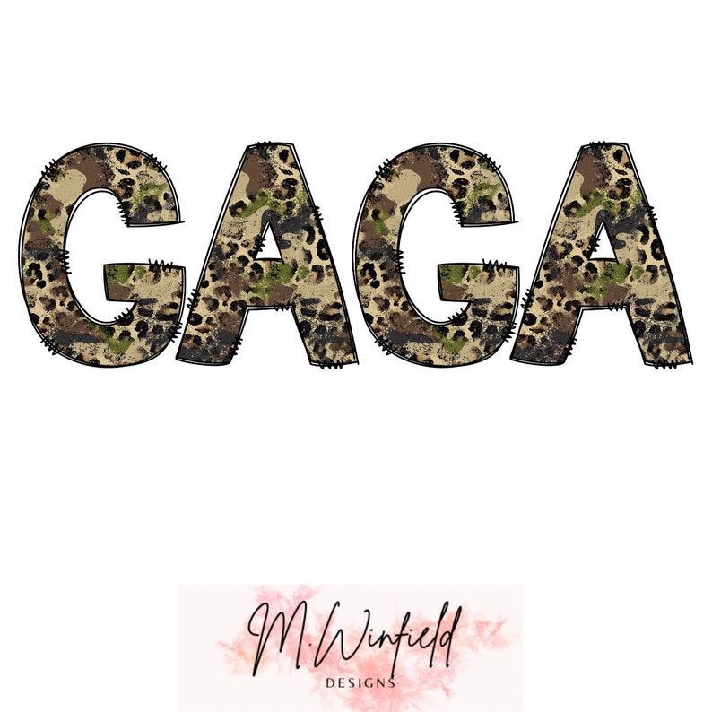 GAGA, Cheetah Print and Camo, PNG File, Digital Download - Etsy