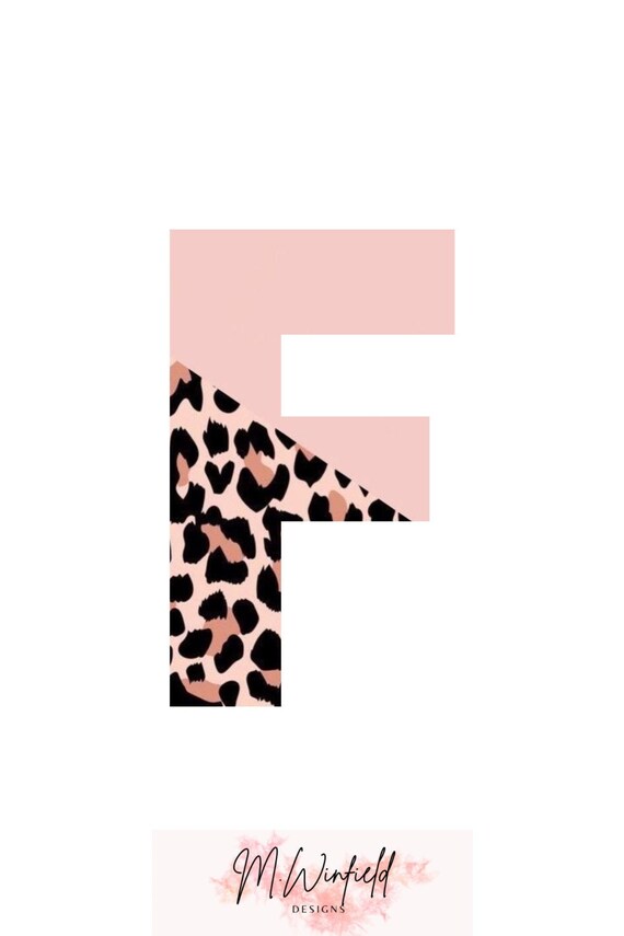 Pink Cheetah Letters