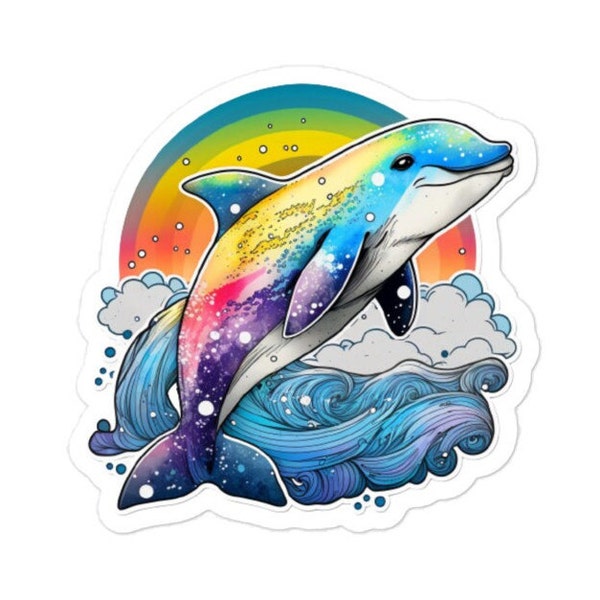 Dolphin Sticker - Etsy