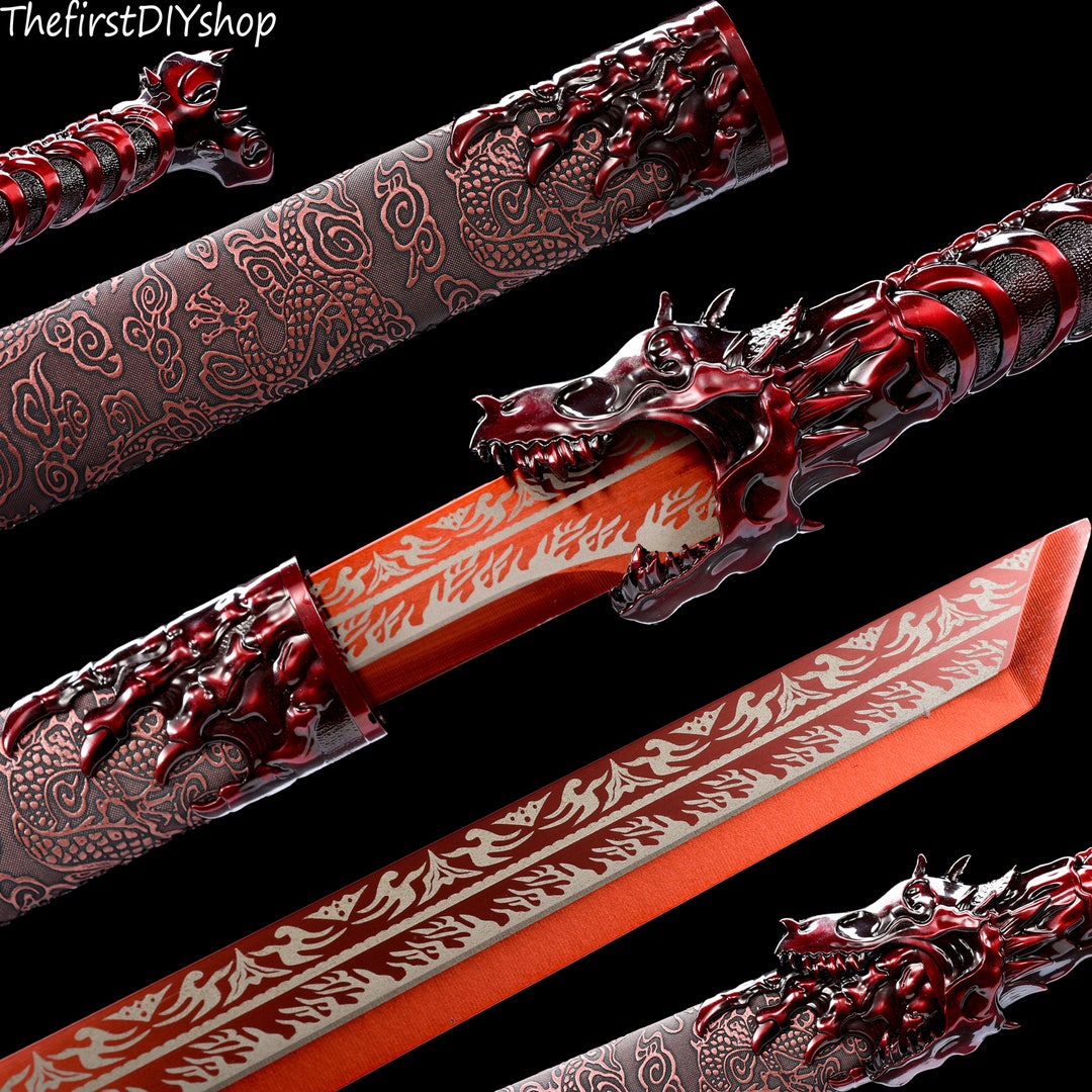 Handmade Katana-traditional Style-extreme Manganese Steel Forging-full ...