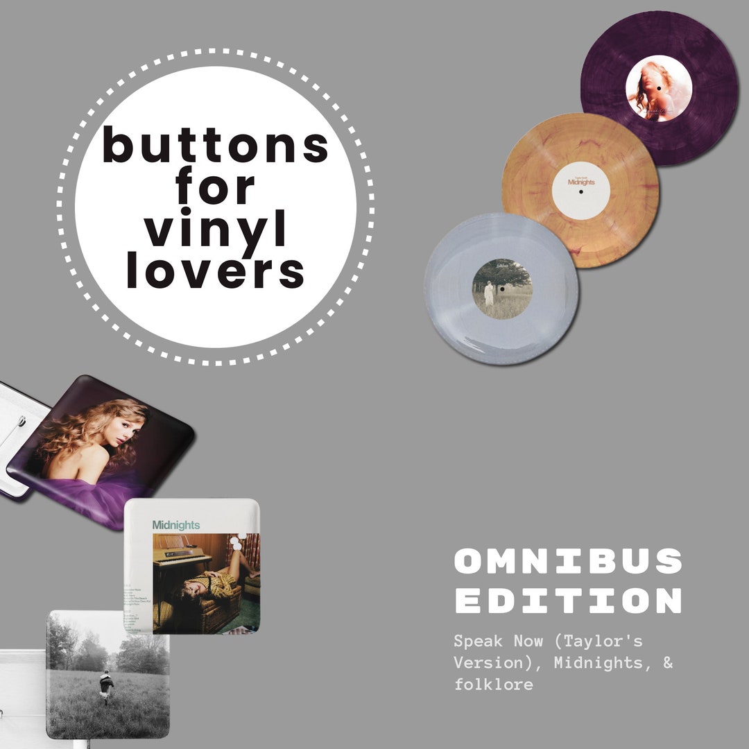 Omnibus Vinyl Variant Record and Cover Custom Button Sets - Etsy