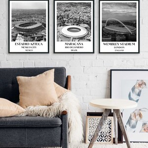 Stadium Prints - Wembley Stadium - Estadio Azteca - Maracana Stadium ...