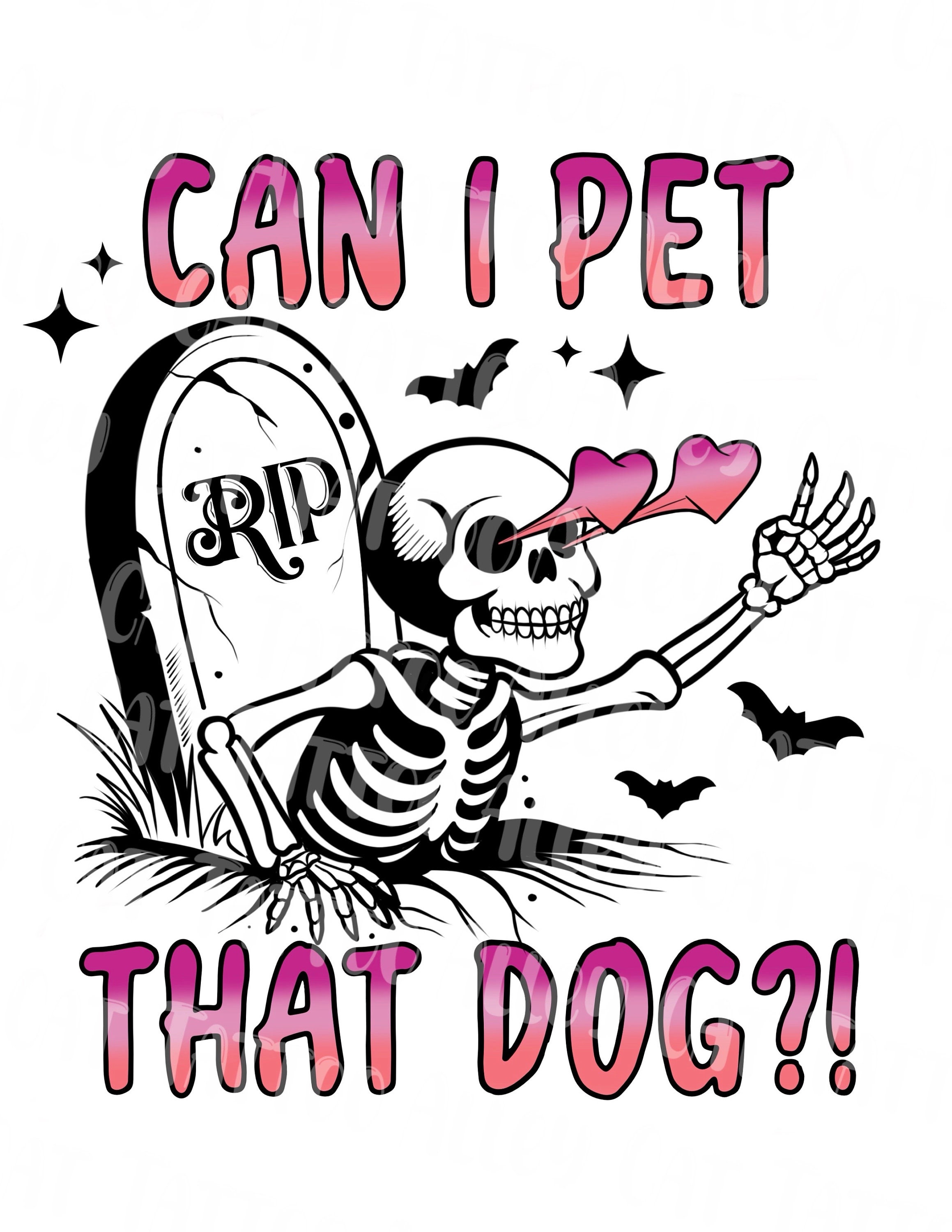 Can I Pet That Dog?! PNG Set. Pink/blue/purple/black/white - Etsy