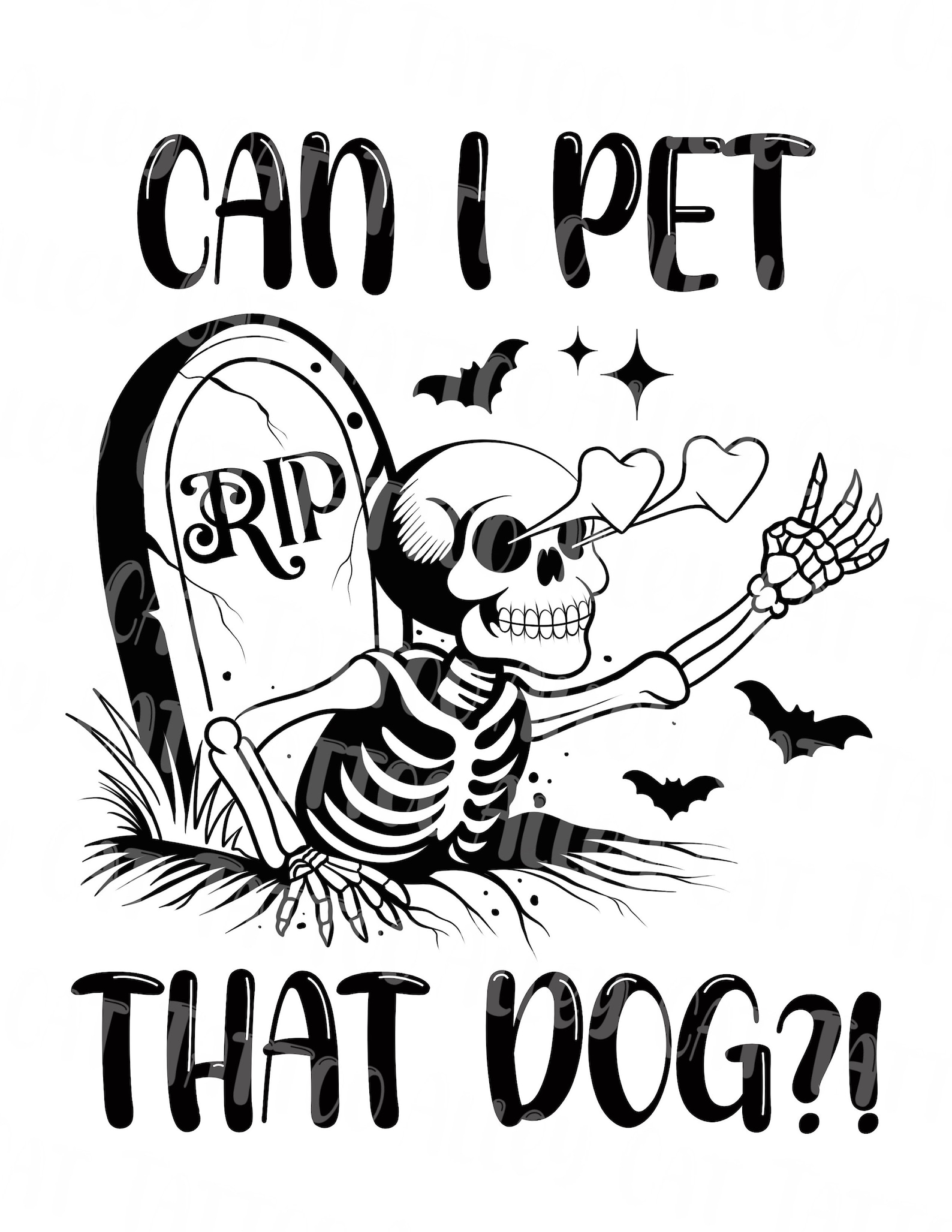 Can I Pet That Dog?! PNG Cutfile + Inverted White PNG - Etsy