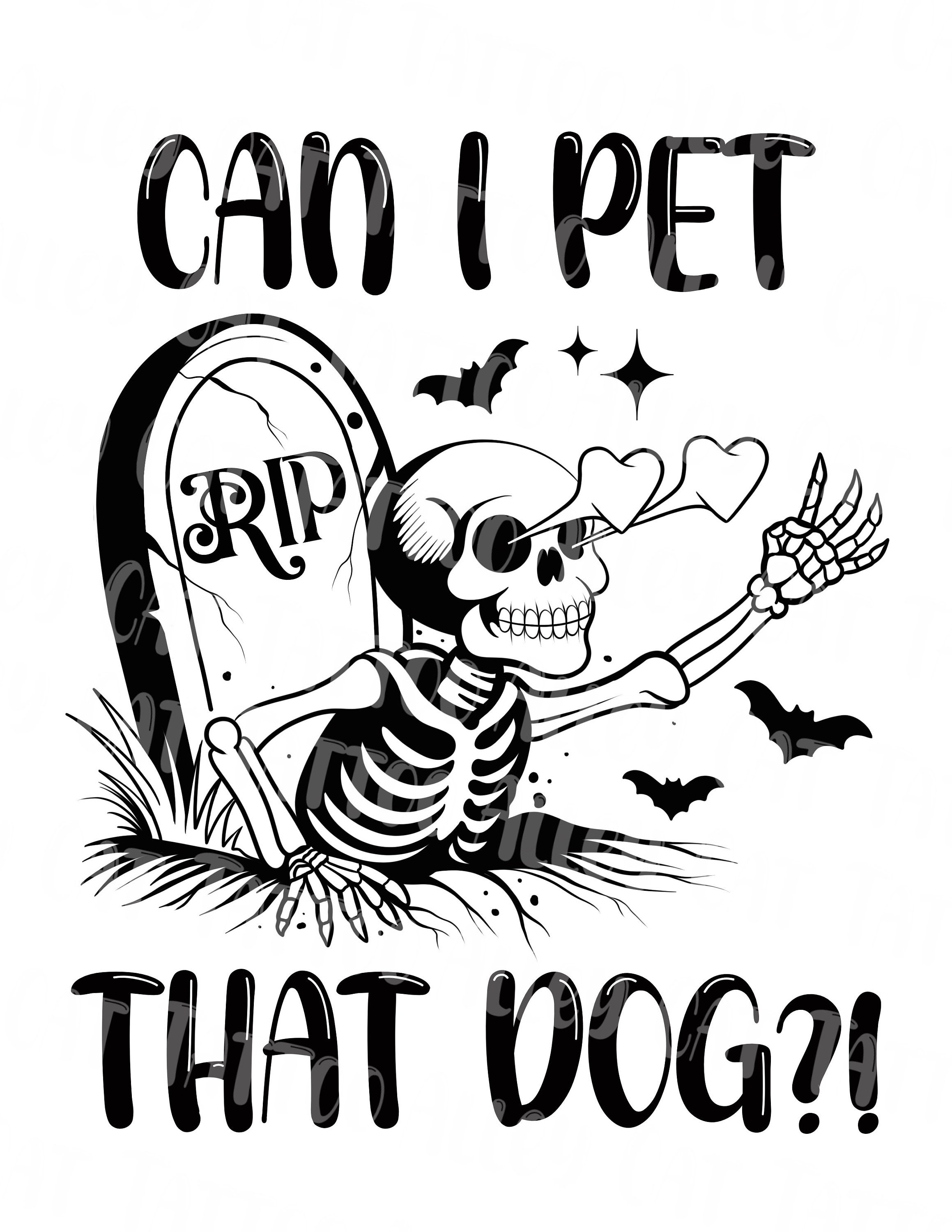 Can I Pet That Dog?! PNG Cutfile + Inverted White PNG - Etsy