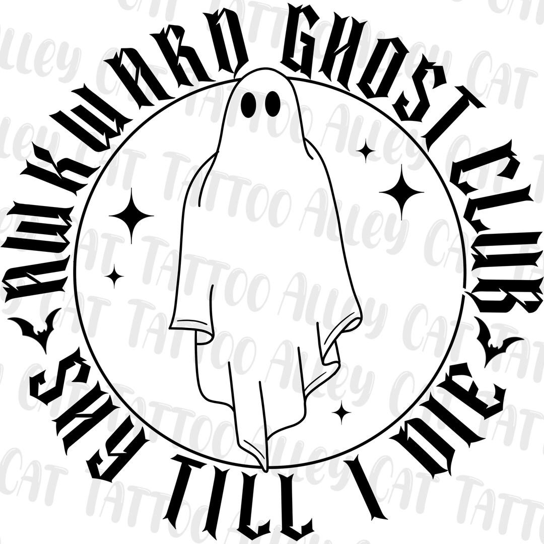 Awkward Ghost Club - Shy Till I Die - PNG File - Etsy