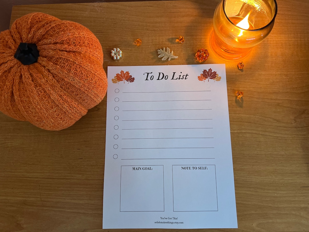 FALL TO DO List Printable | Autumn Planner Printable | Minimalist Fall ...