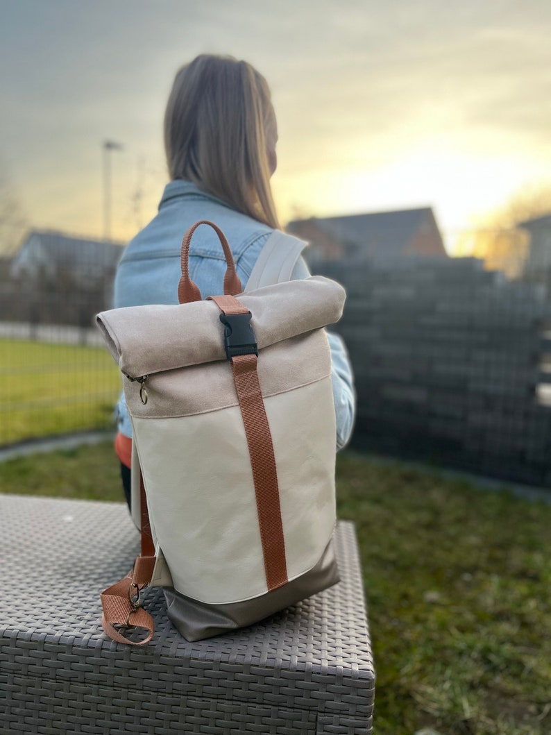 Roll Top Backpack - Etsy