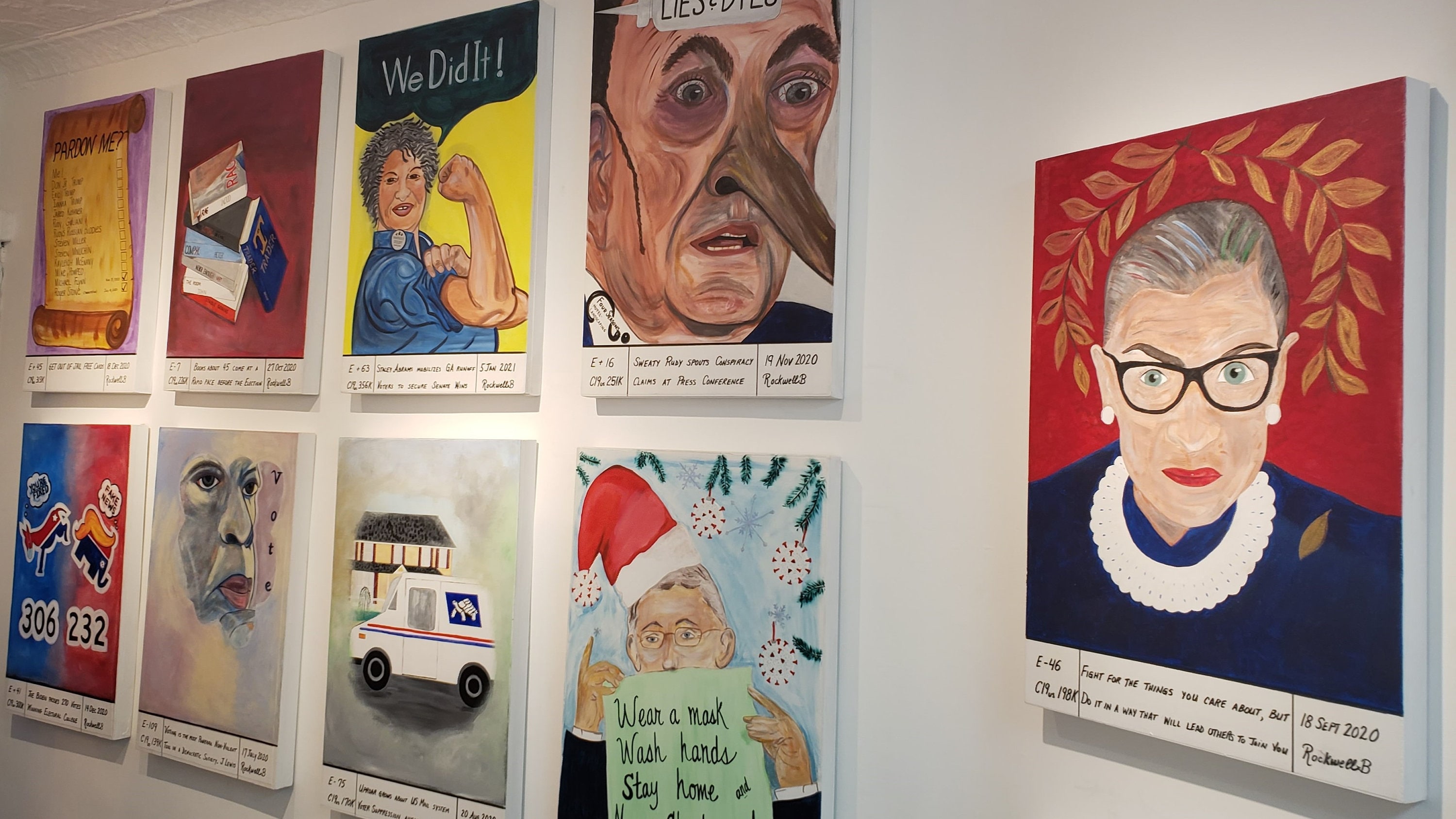 Historic American Collection of 40 Democracy Paintings, Presidents ...