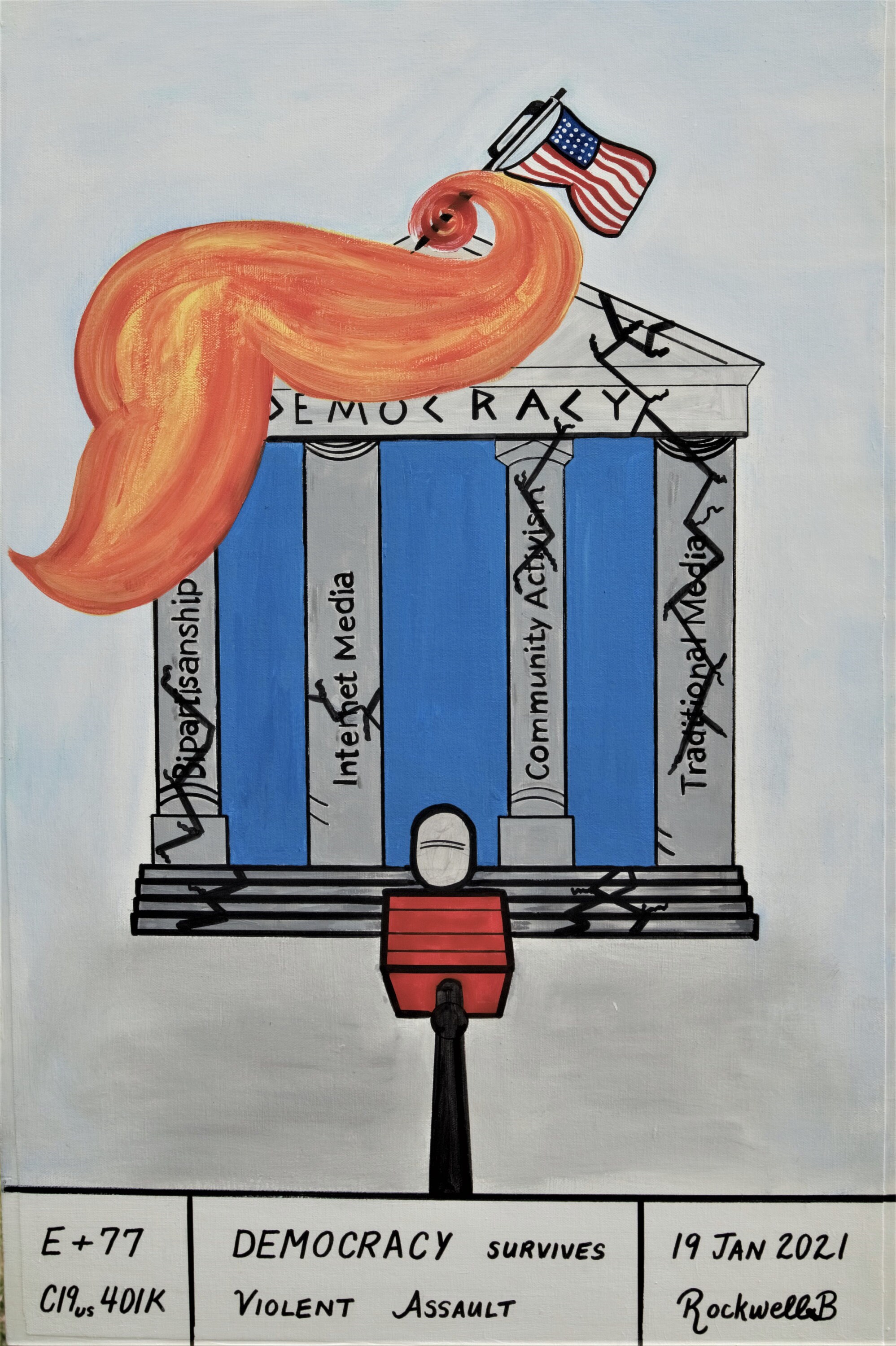 Historic American Collection of 40 Democracy Paintings, Presidents ...