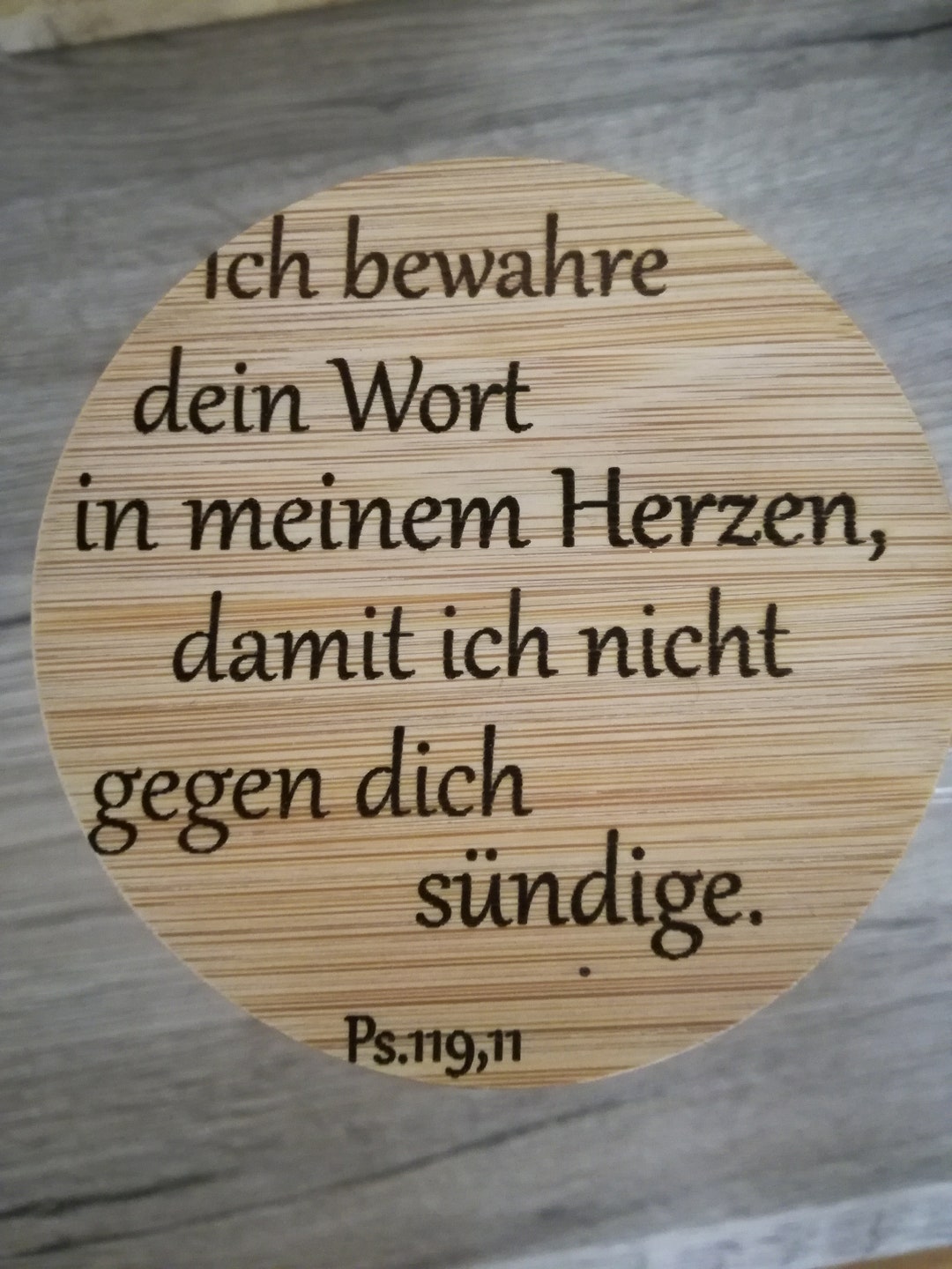 Glass Container Bible Verse 15 Cm Glass PS 119,11 - Etsy