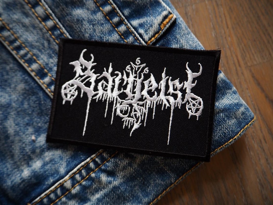 SARGEIST Black Metal Embroidered Patch - Etsy