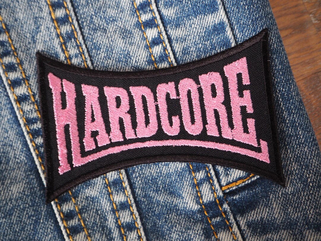 HARDCORE Embroidered Patch - Etsy