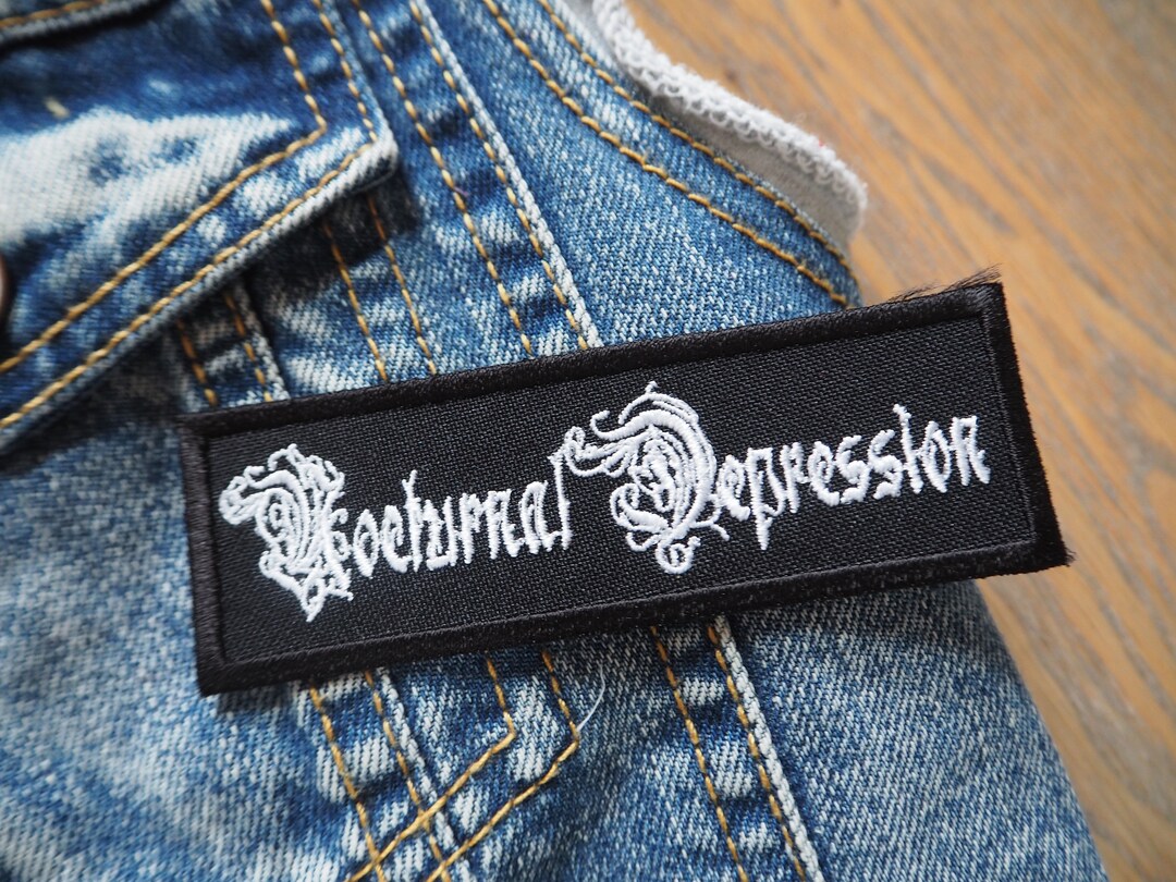 NOCTURNAL DEPRESSION Embroidered Patch (black Metal, Dsbm) - Etsy