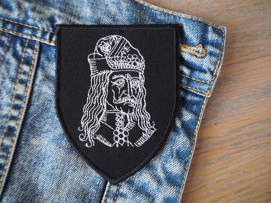 Vlad Tepes Drakula Dracul Vampire Black Metal Embroidered Patch Etsy