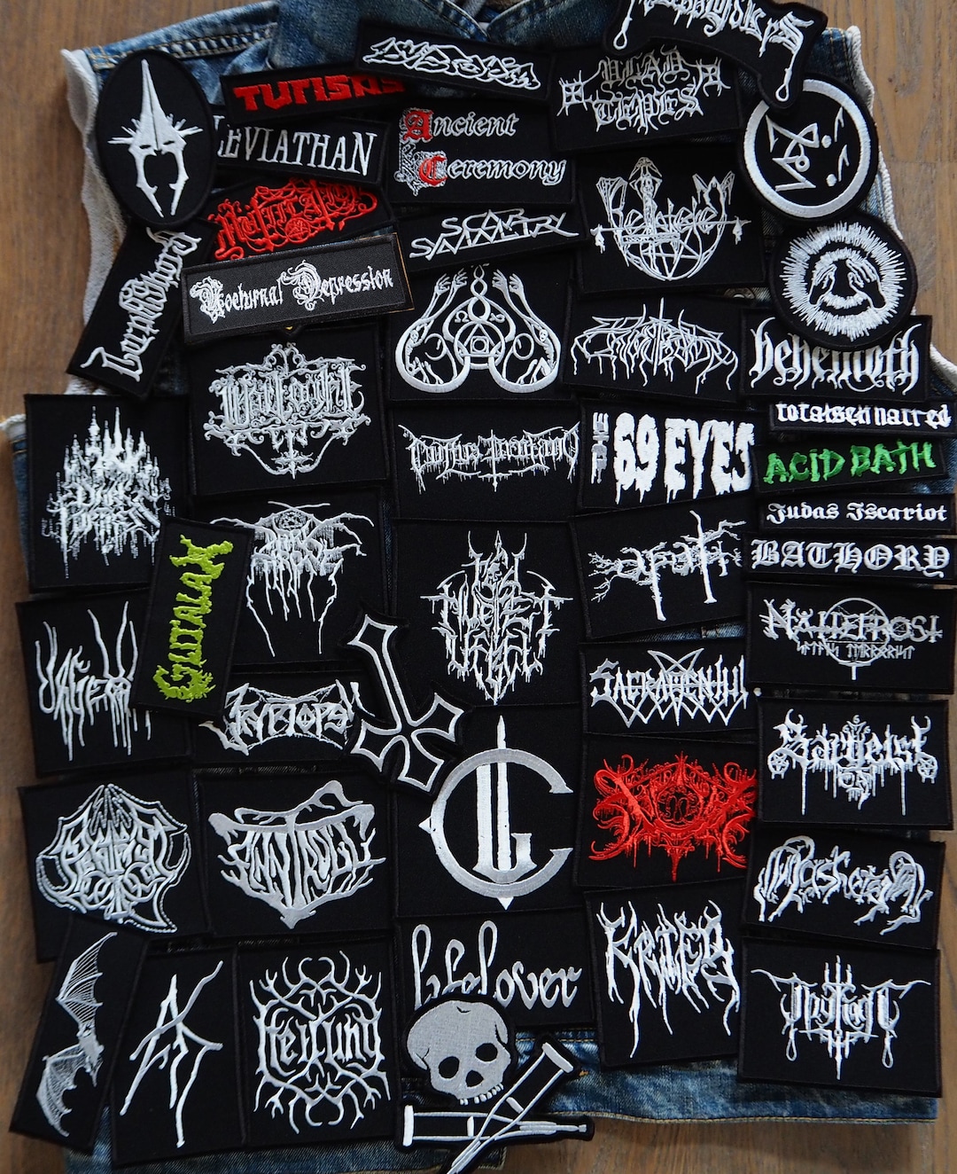Black/death/doom/heavy Metal Patches 22 - Etsy