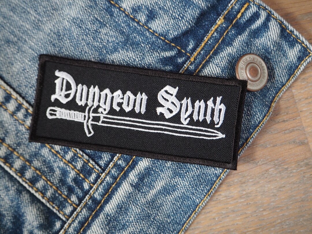 DUNGEON SYNTH Sword Black Metal Embroidered Patch - Etsy