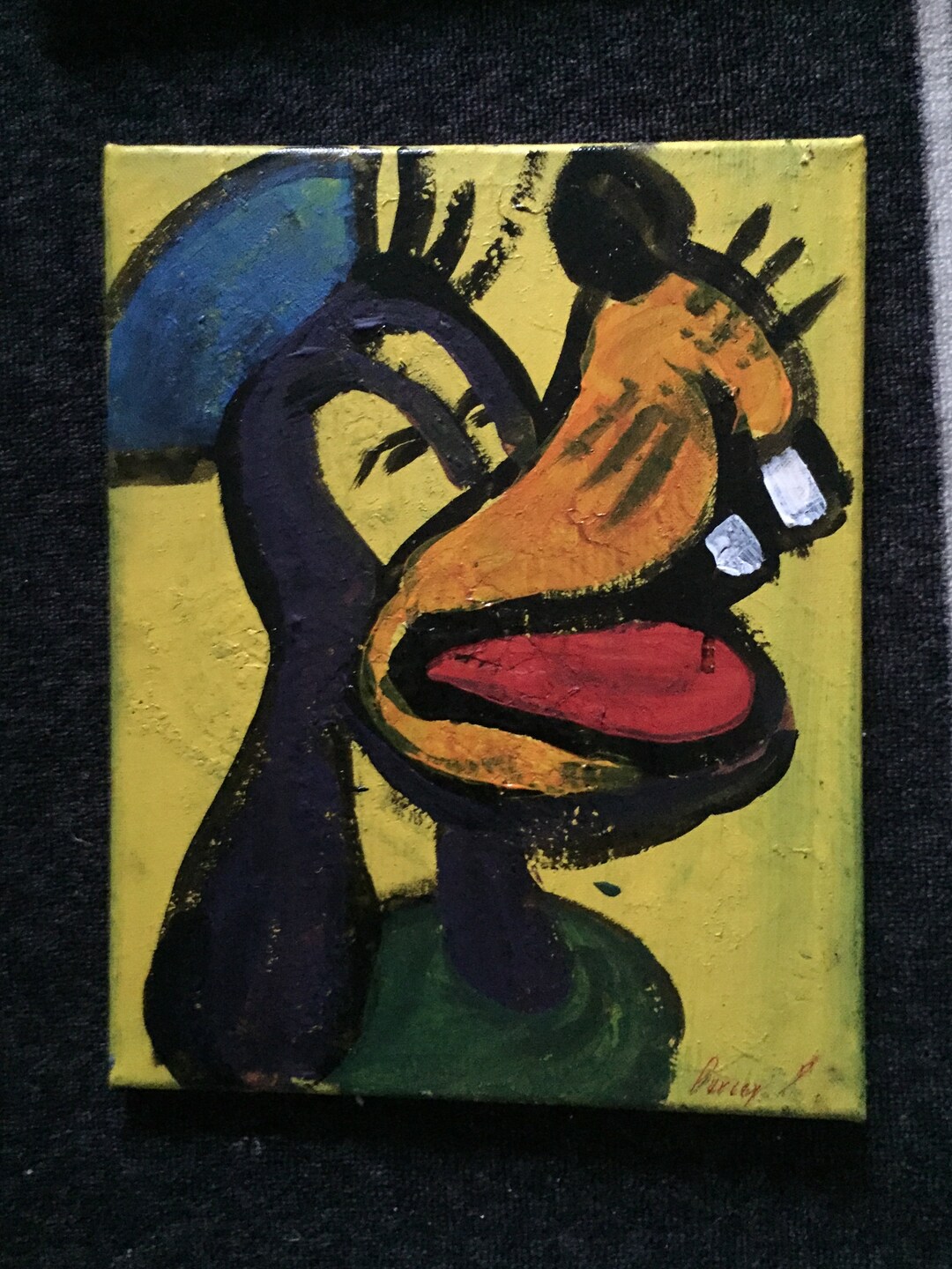 Goofy Vintage Style Oil on Canvas - Etsy