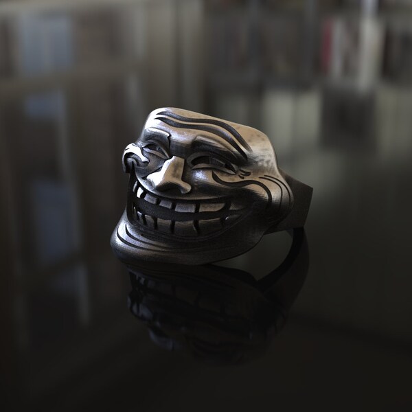 Trollface Ring - Etsy