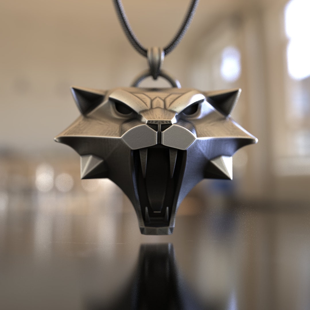 925 Sterling Silver Cat School Medallion Necklace Elegant Gaming Relic ...