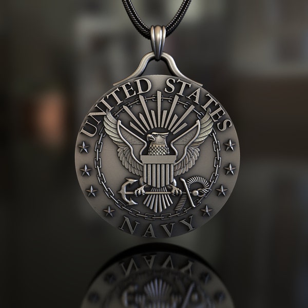 Navy Necklace - Etsy