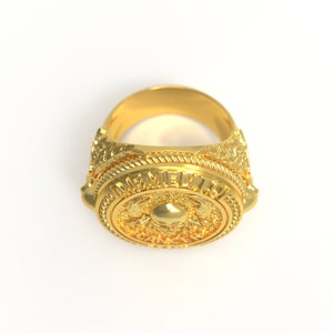 Cancer Signet Memento Mori Men's Zodiac Gold Ring Unique Astrology ...